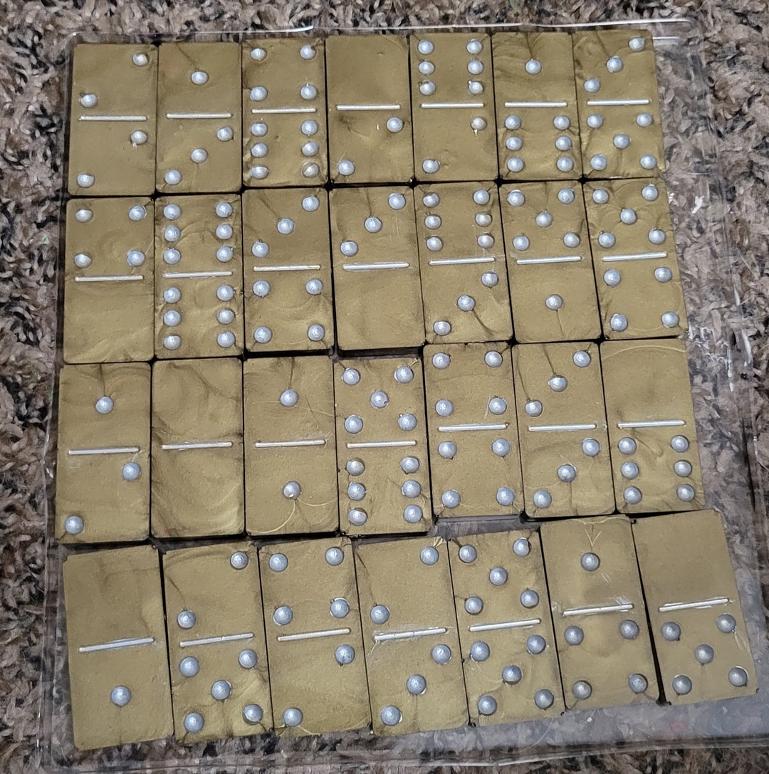 Silver and Gold Domino Set - Etsy
