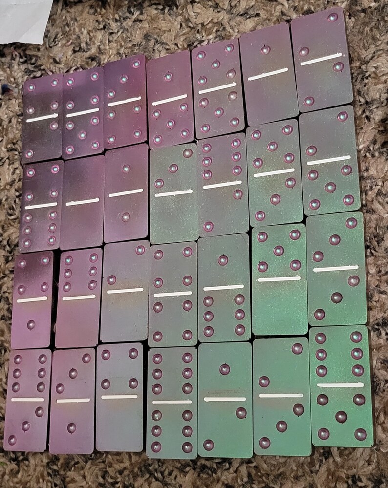 Color Shifting Resin Domino Sets - Etsy