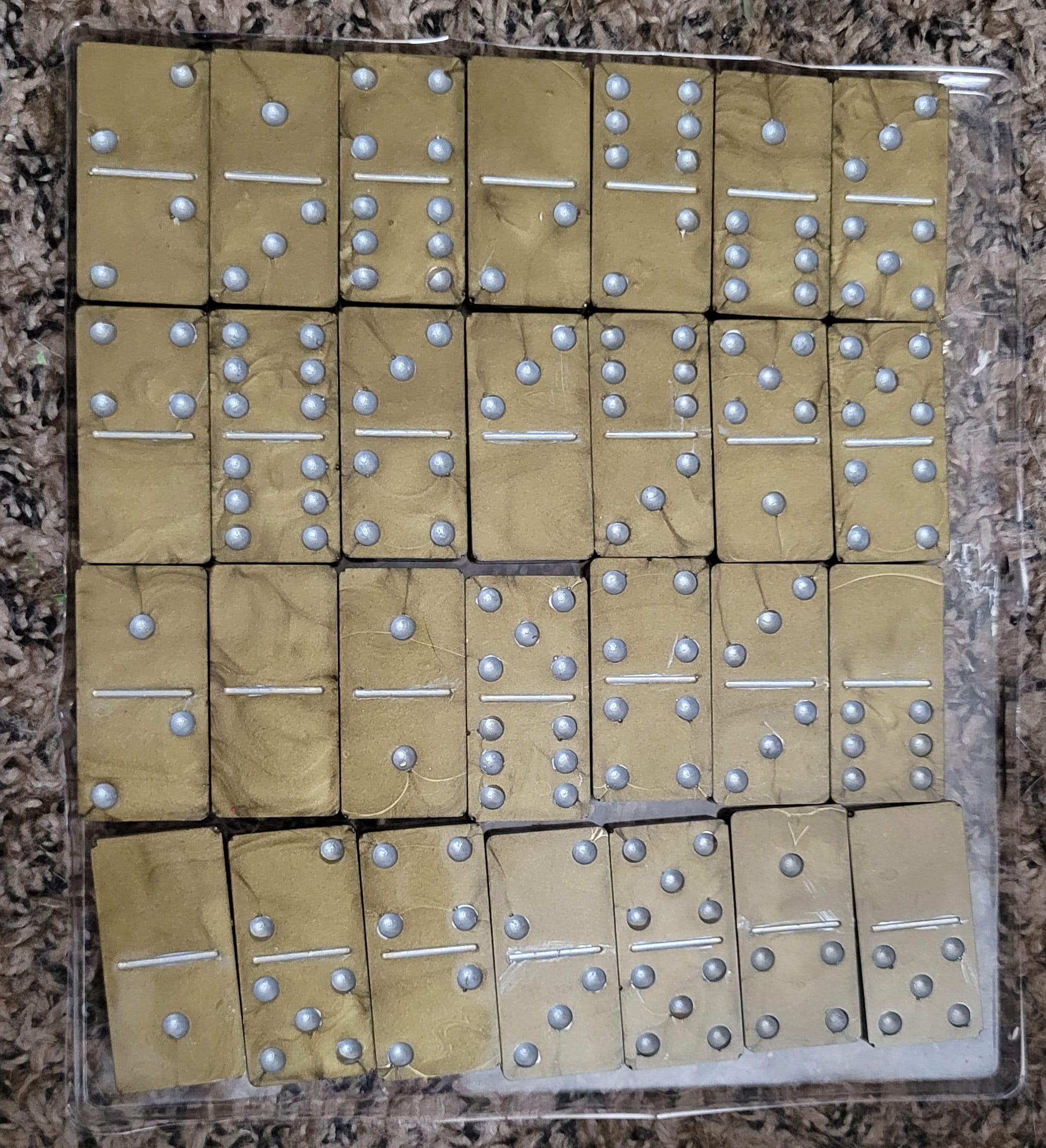 Silver and Gold Domino Set - Etsy