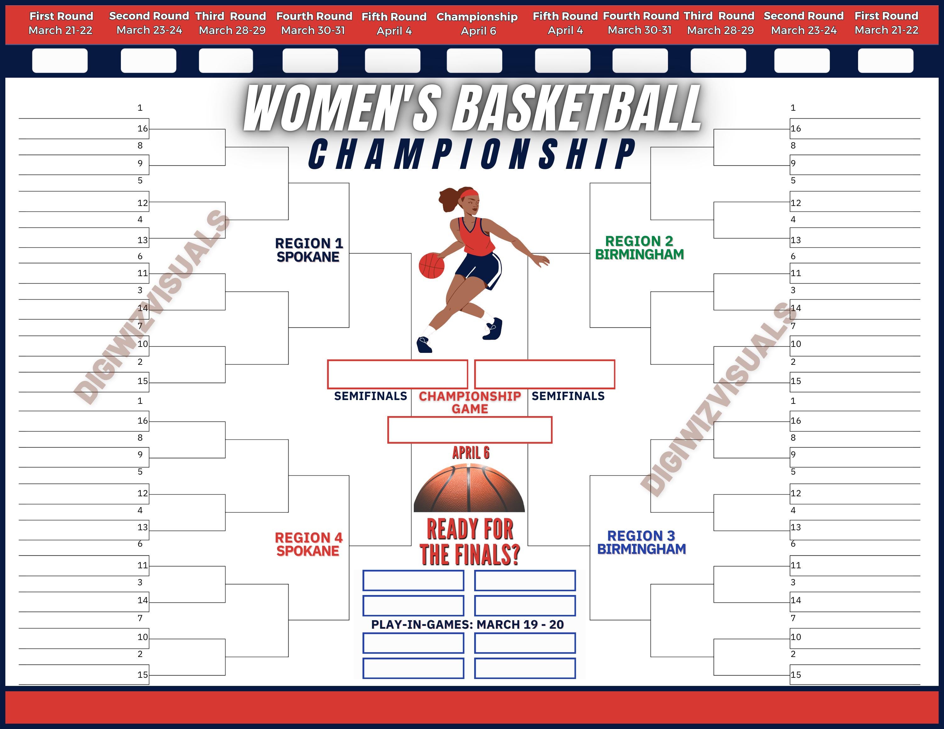 2025 Womens College Basketball Tournament Brackets, Printable ...
