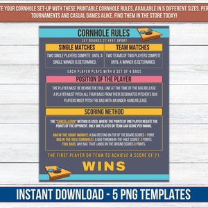 4, 8, 16, 32 Single Elimination Brackets, Printable Cornhole Tournament ...