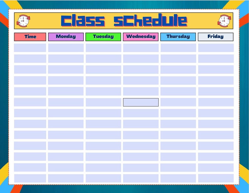 Class Schedule Printable , Classroom Management, Class Schedule ...