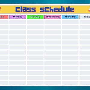 Class Schedule Printable , Classroom Management, Class Schedule ...