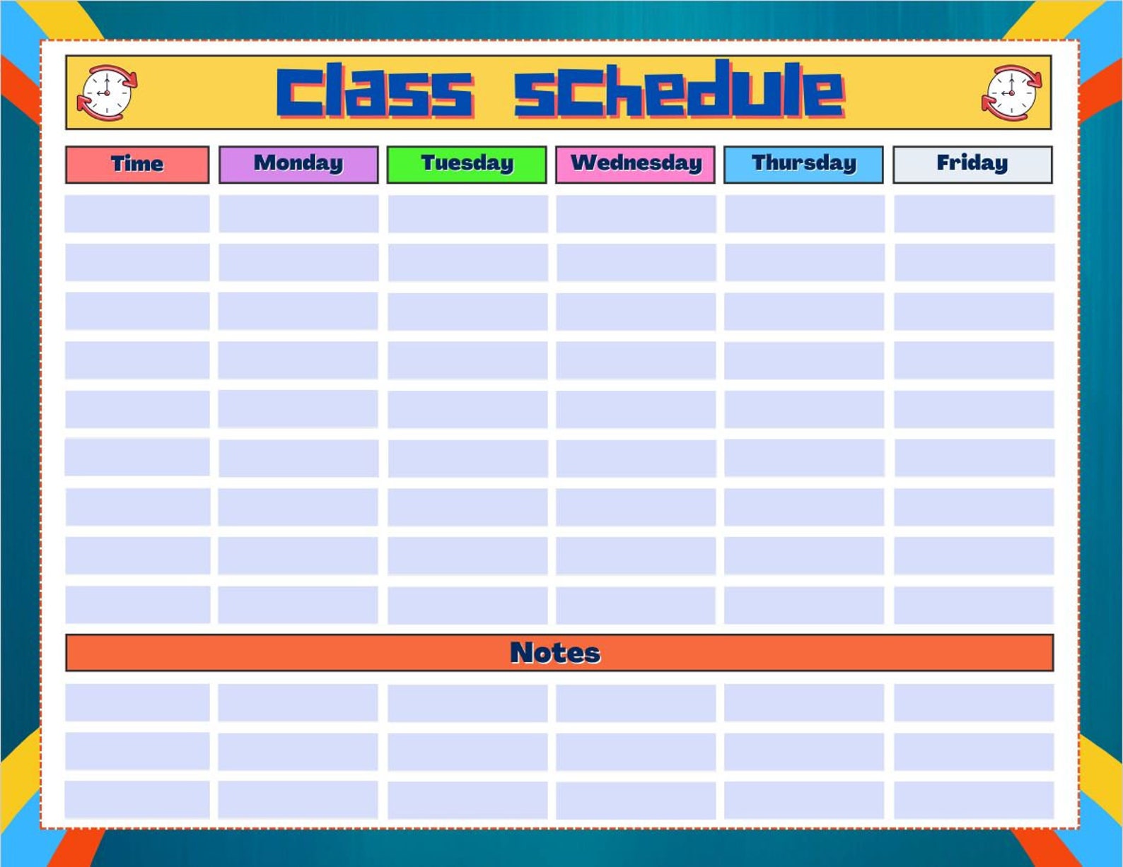 Class Schedule Printable , Classroom Management, Class Schedule ...