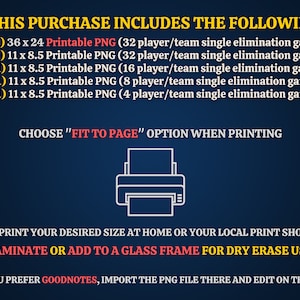 4, 8, 16, 32 Single Elimination Brackets, Printable Cornhole Tournament ...