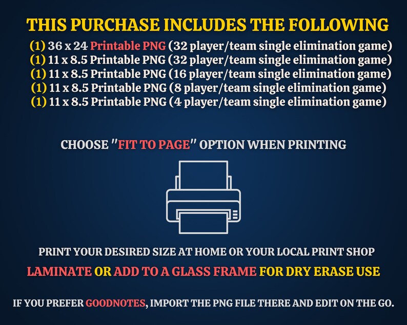 4, 8, 16, 32 Single Elimination Brackets, Printable Cornhole Tournament ...