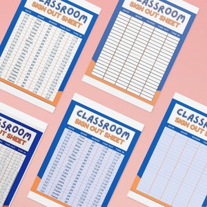 Classroom Sign Out Sheet Printable, Classroom Check Out, Classroom ...