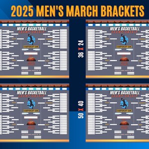 2025 Printable Men's Basketball Championship, Men's March Brackets ...
