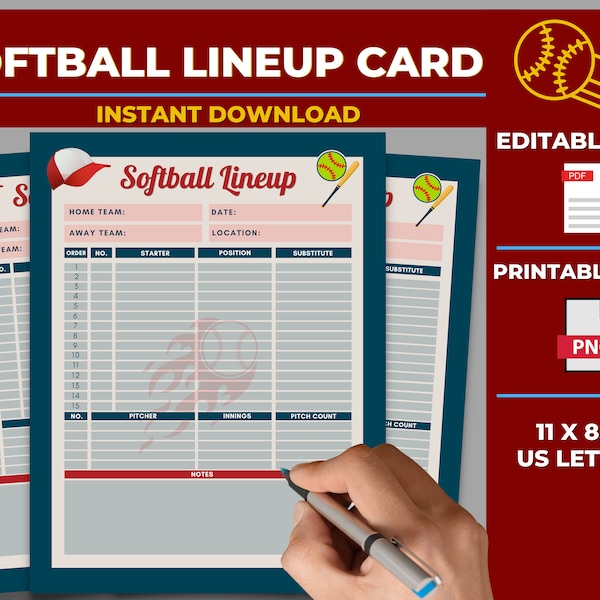Softball Lineup Board - Etsy