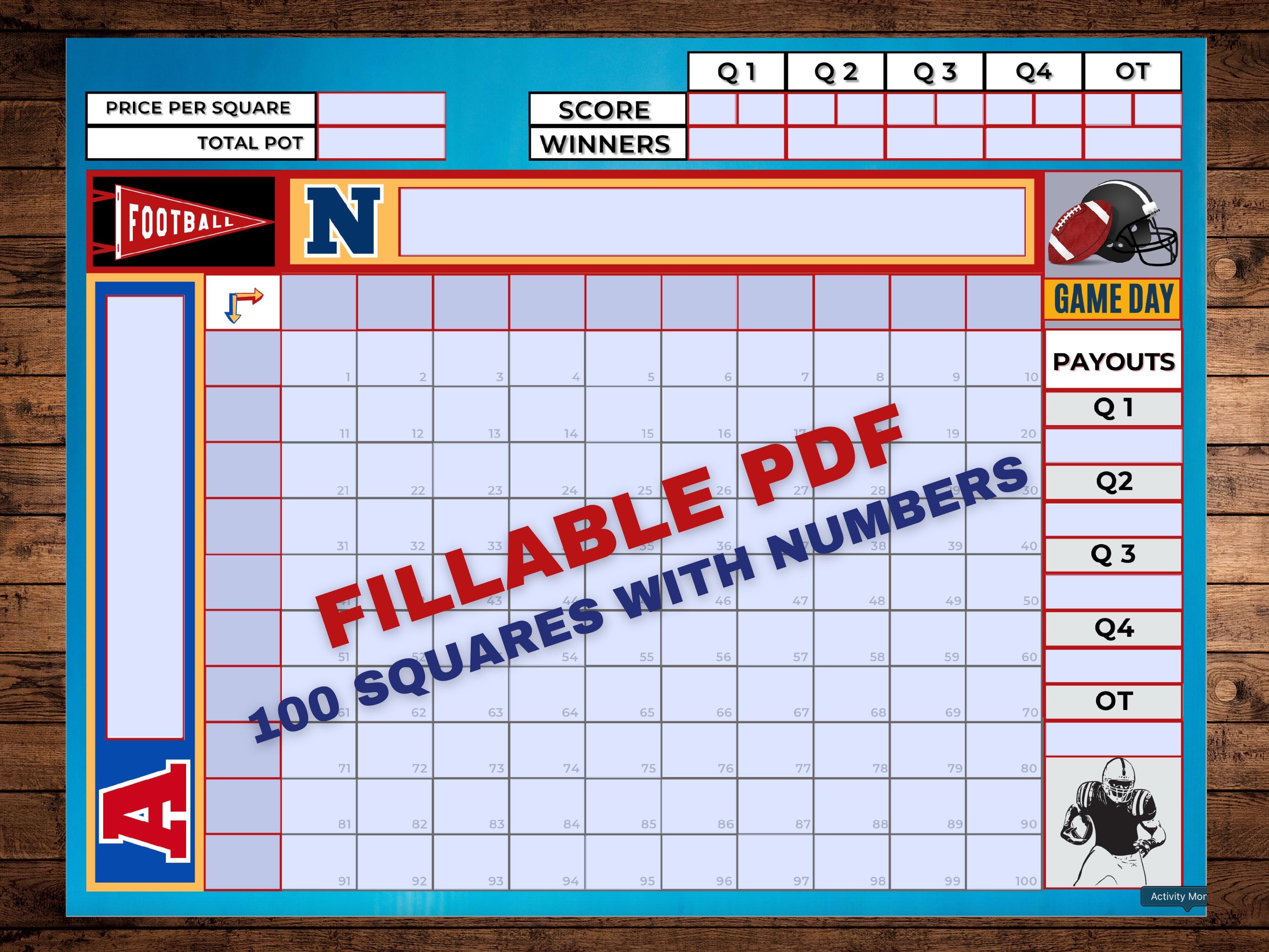 Football Squares, 100 Squares, the Big Game, Super Squares 2026 ...