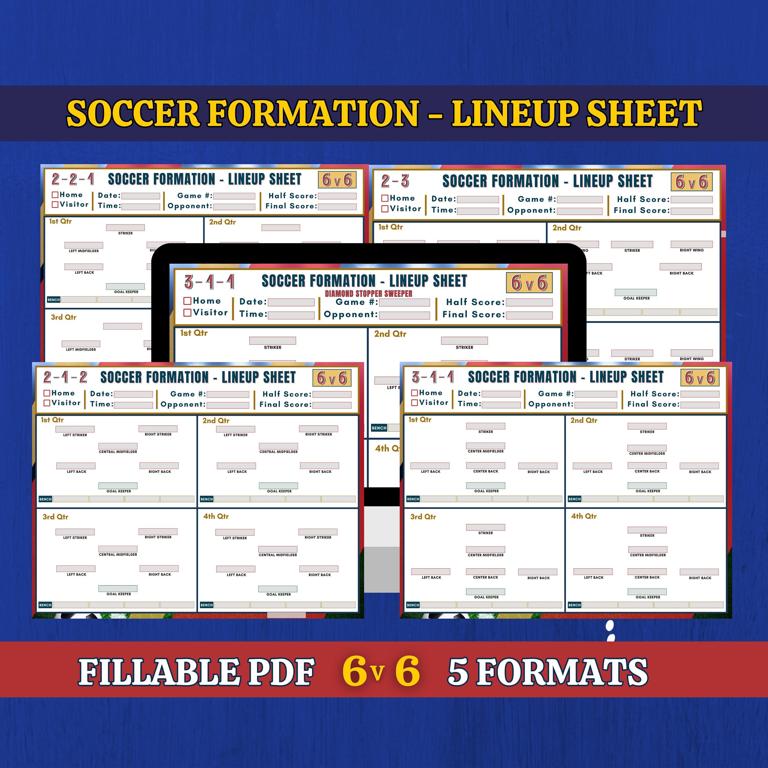 Football Lineup Sheets Printable