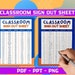 Classroom Sign Out Sheet Printable Classroom Check Out - Etsy