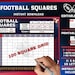Football Squares, 100 Squares, Editable PDF Template, Printable PNG ...