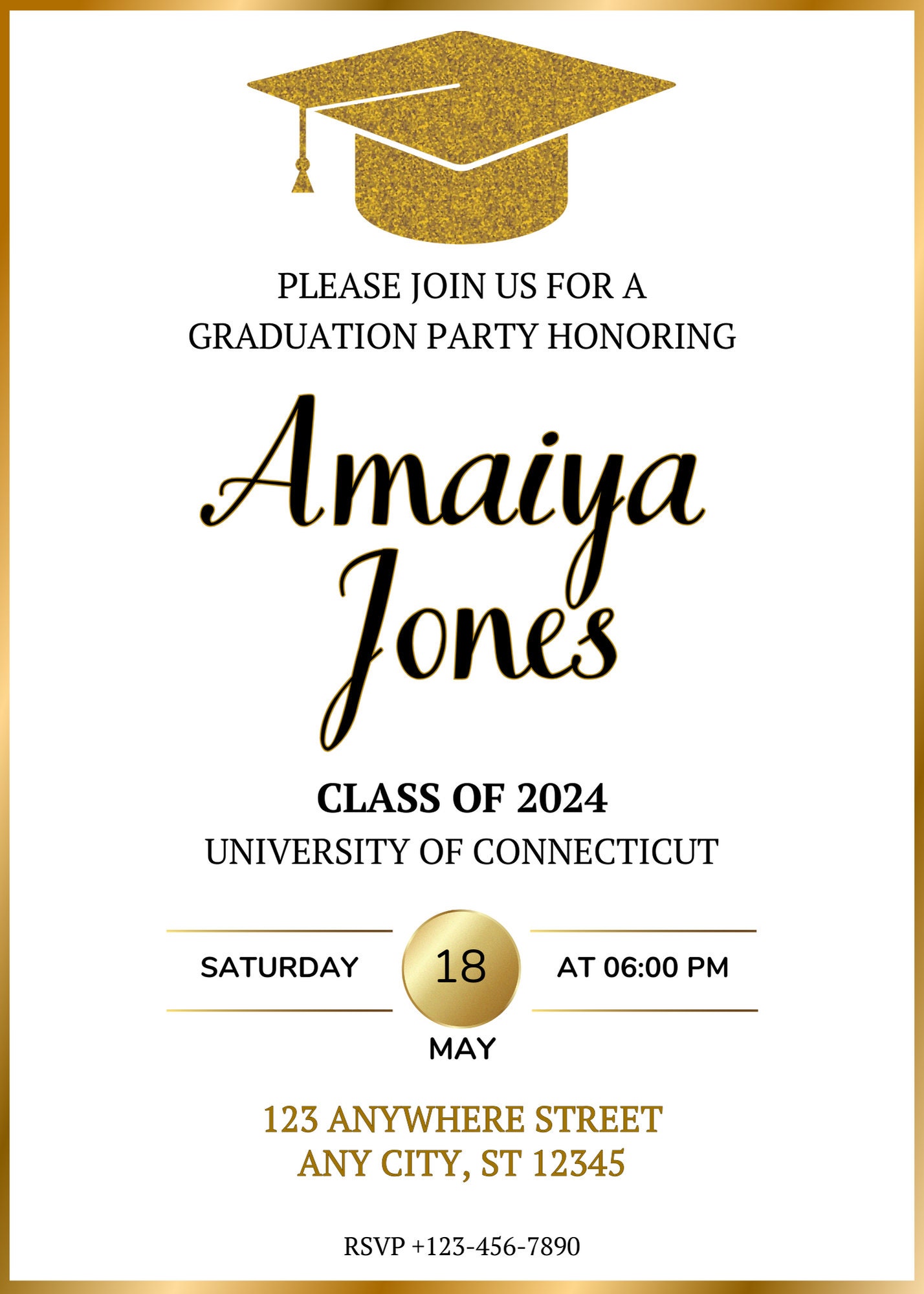 Graduation Party Invite, Customizable Invite, Class of 2024 Graduation ...