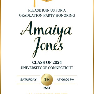 Graduation Party Invite, Customizable Invite, Class of 2024 Graduation ...