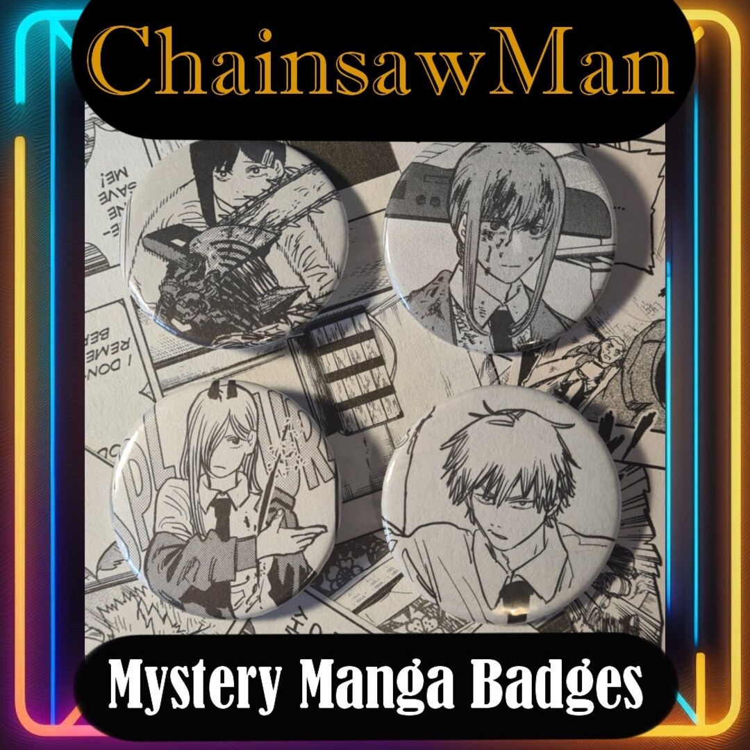 Chainsawman Mystery Manga Badges X4 - Etsy UK