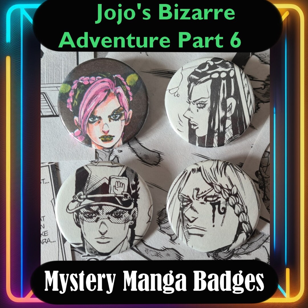 Jojo's Bizarre Adventure Part 6 Mystery Manga Badges X4 - Etsy