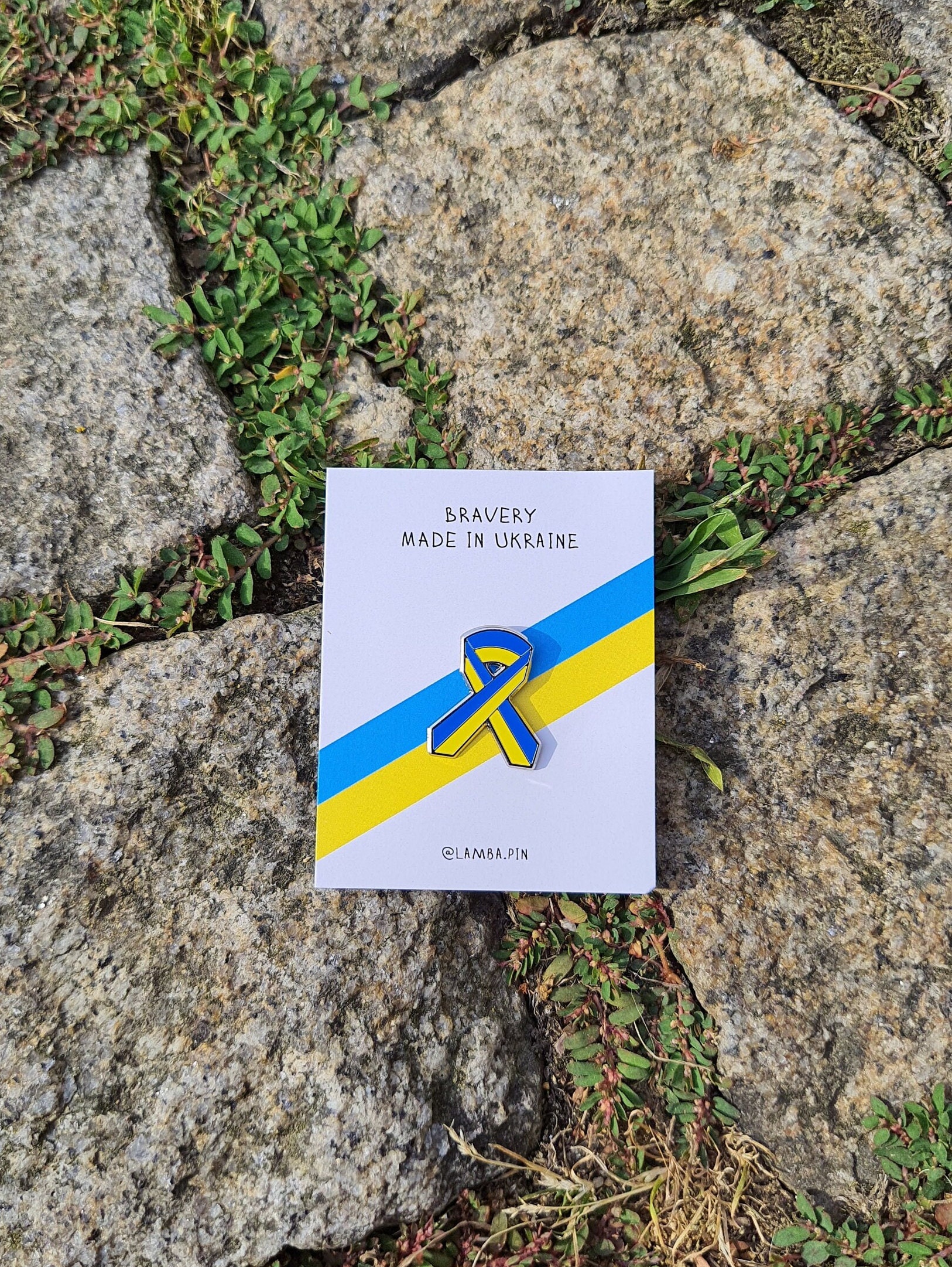 Ukrainian Flag Ribbon Enamel Pin, Support Ukraine Badge, Ukraine Button ...