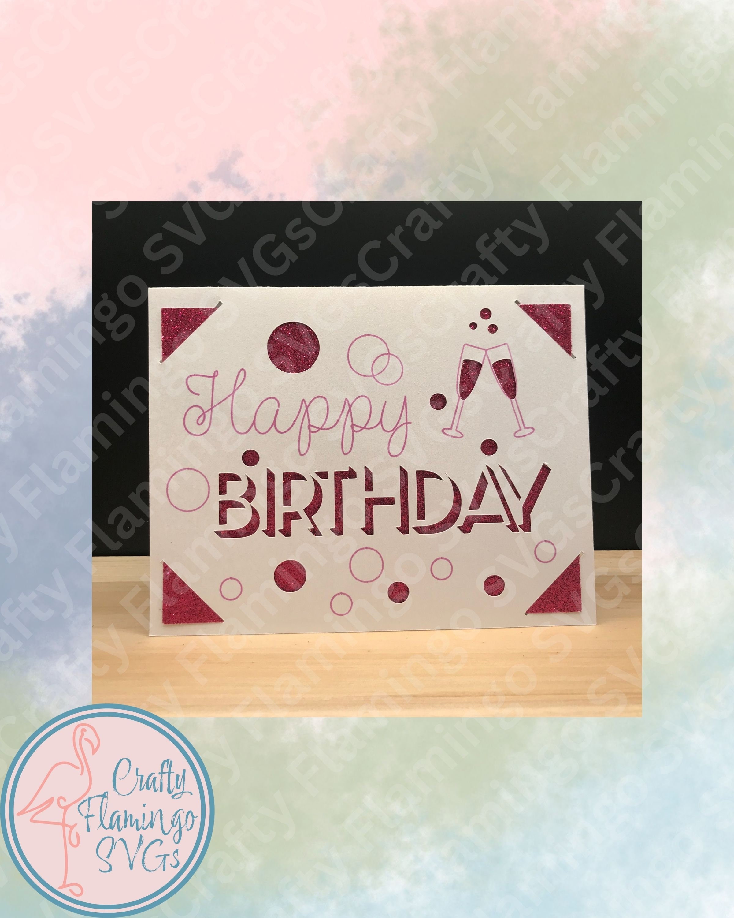 Champagne Birthday Card Birthday Celebration Card Happy - Etsy