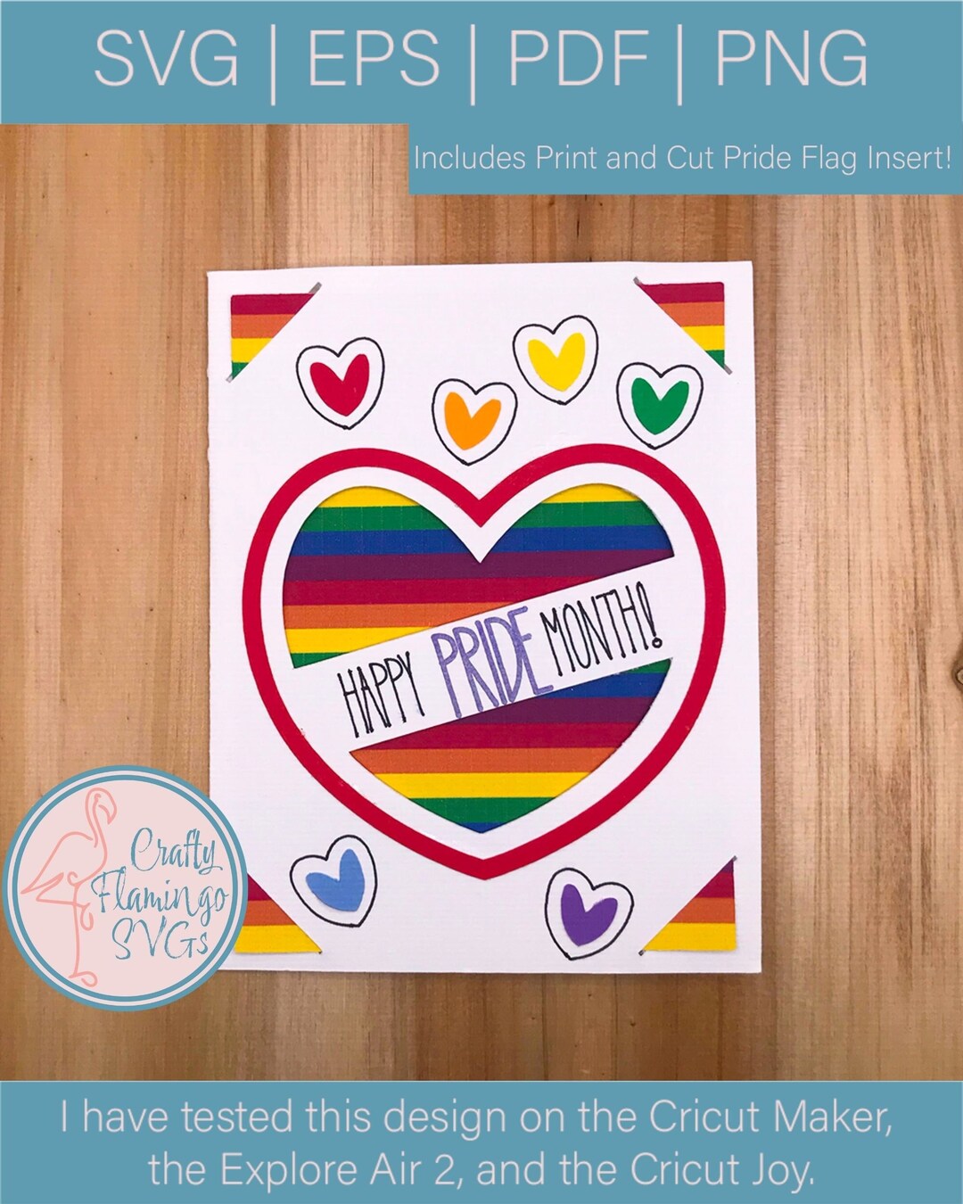 Happy Pride Month Card With Envelope SVG, Pride Month Card, Gay Pride ...