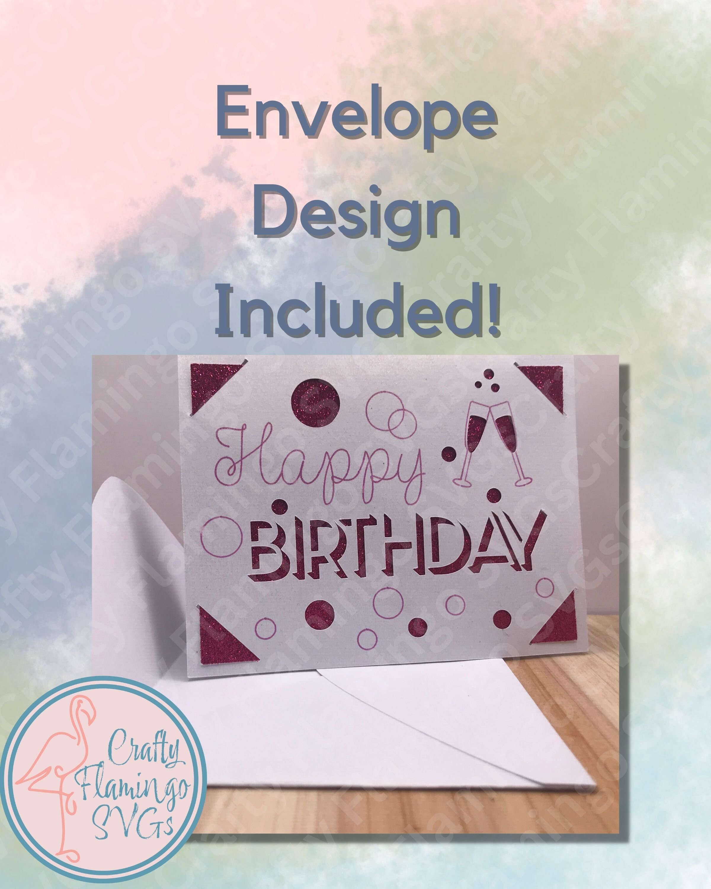 Champagne Birthday Card, Birthday Celebration Card, Happy Birthday Card ...
