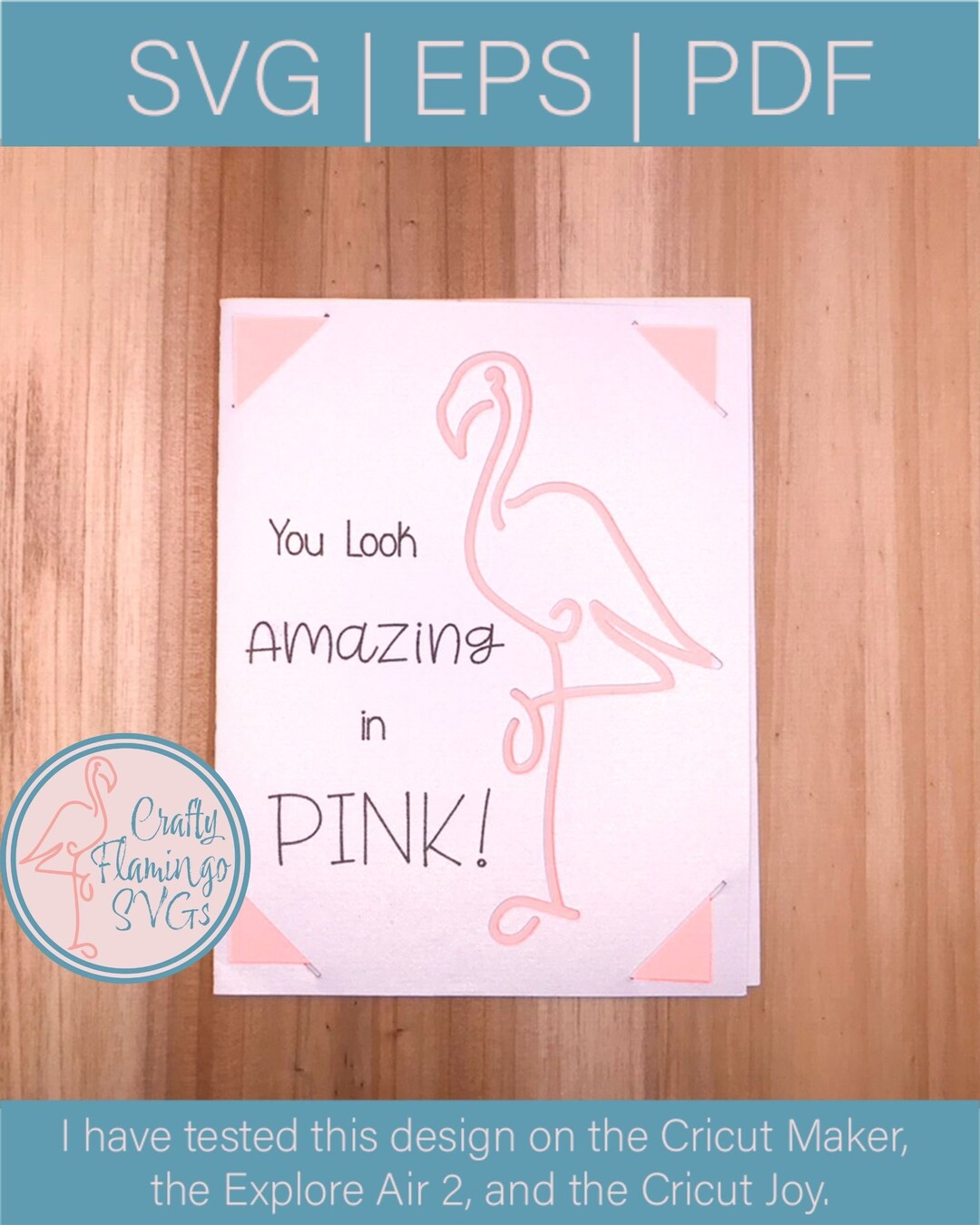 Pink Flamingo Card: Breast Cancer Support, Cricut SVG (digital File) - Etsy