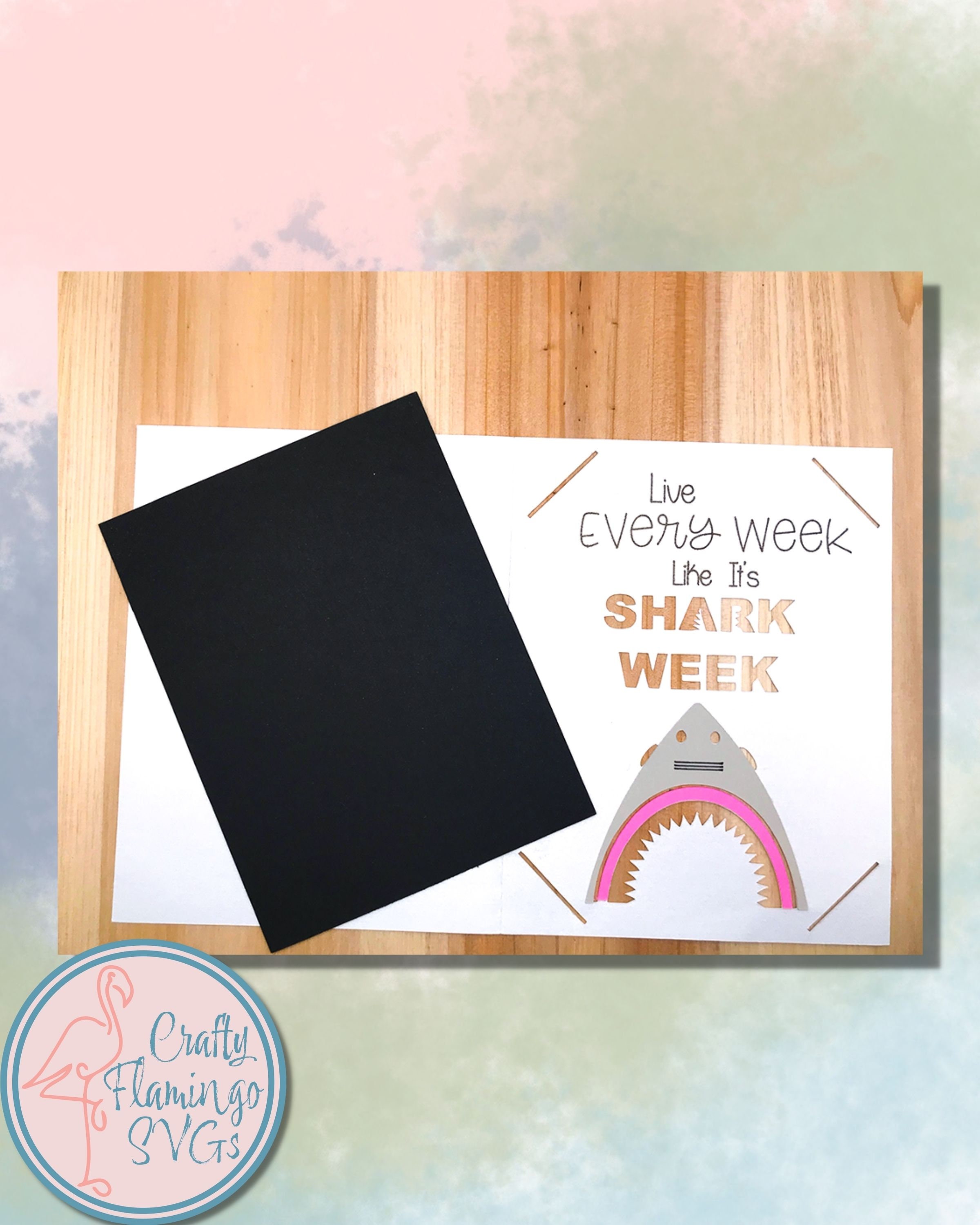 Shark Week Card, Shark Week SVG, Funny Encouragement Card, Card With ...