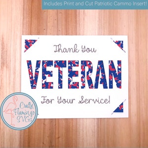 Thank You Veteran for Your Service, Thank You Veteran Card, Veterans ...