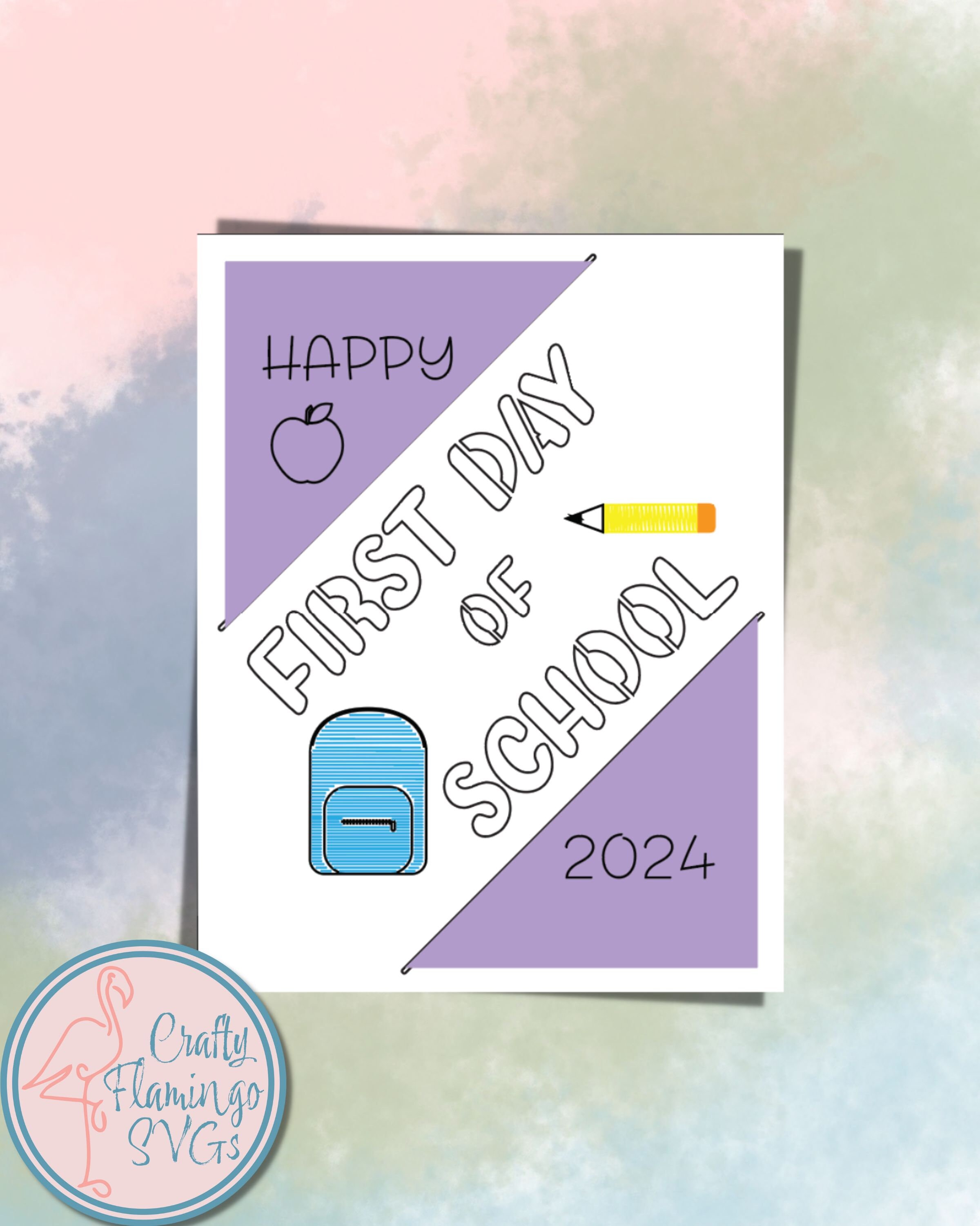 Back to School 2024 Card, First Day of School Card, Back to School Card ...
