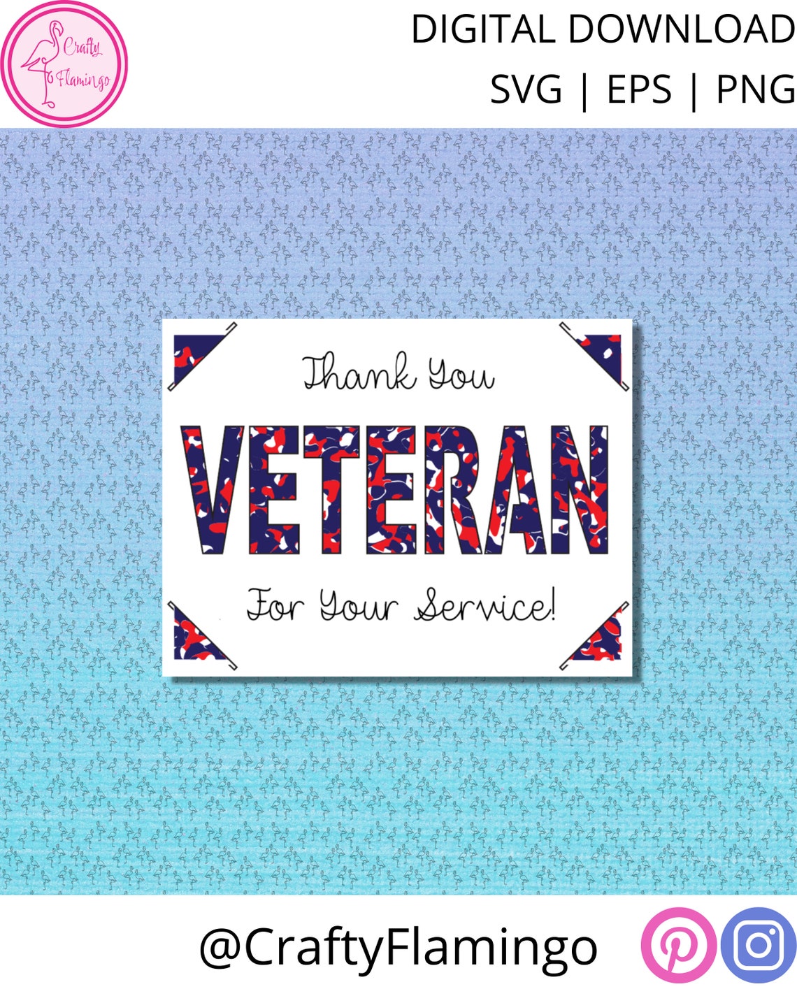 Thank You Veteran for Your Service Thank You Veteran Card - Etsy