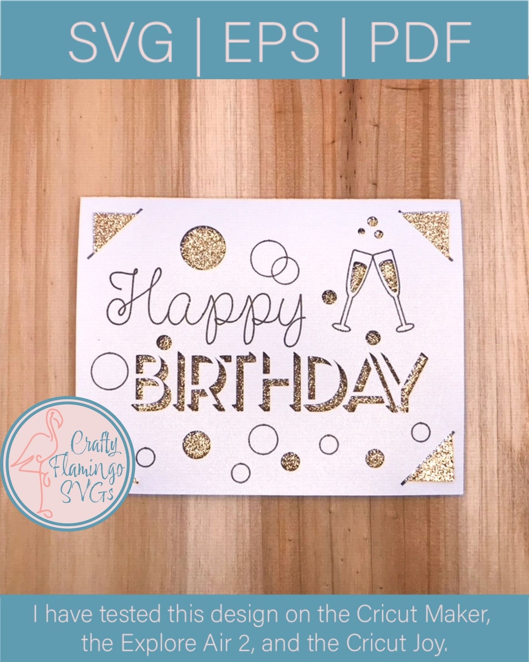 Champagne Birthday Card, Birthday Celebration Card, Happy Birthday Card ...