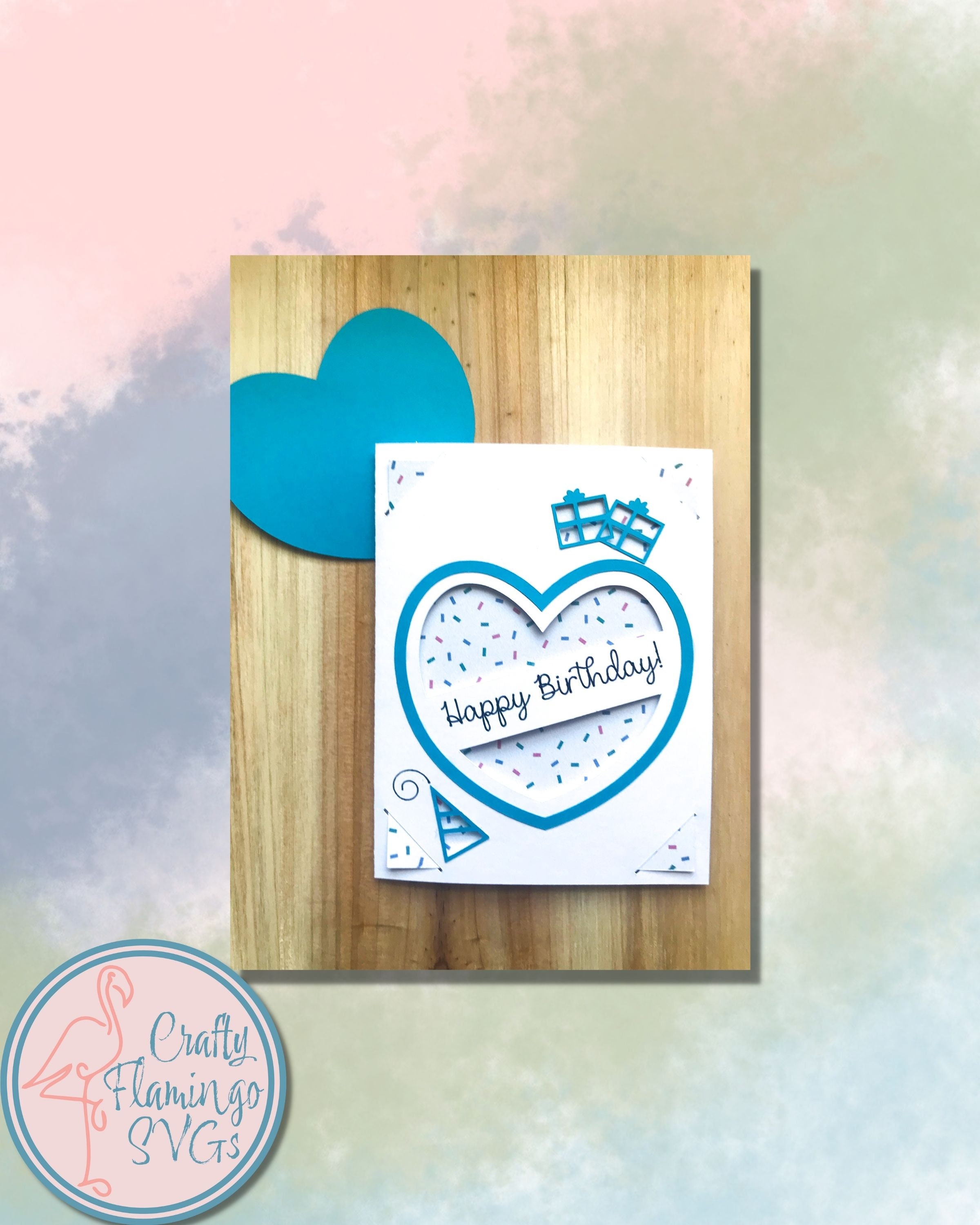 Birthday Confetti Card, Happy Birthday Insert Card, Happy Birthday Card ...