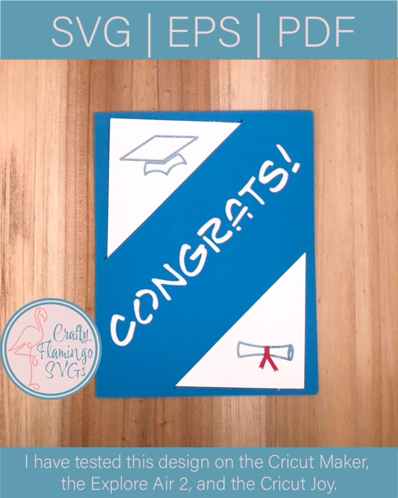 Congrats Graduate Card SVG Graduation Card SVG Congrats - Etsy