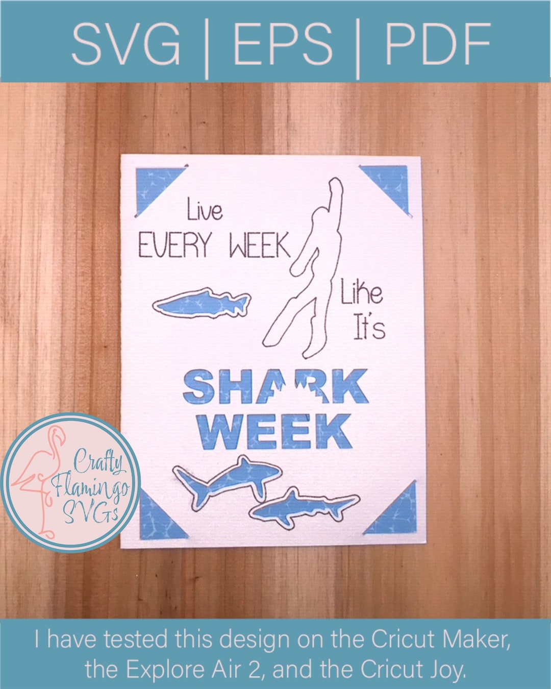 Shark Week Card, Shark Week SVG, Shark Bite SVG, Funny Encouragement ...
