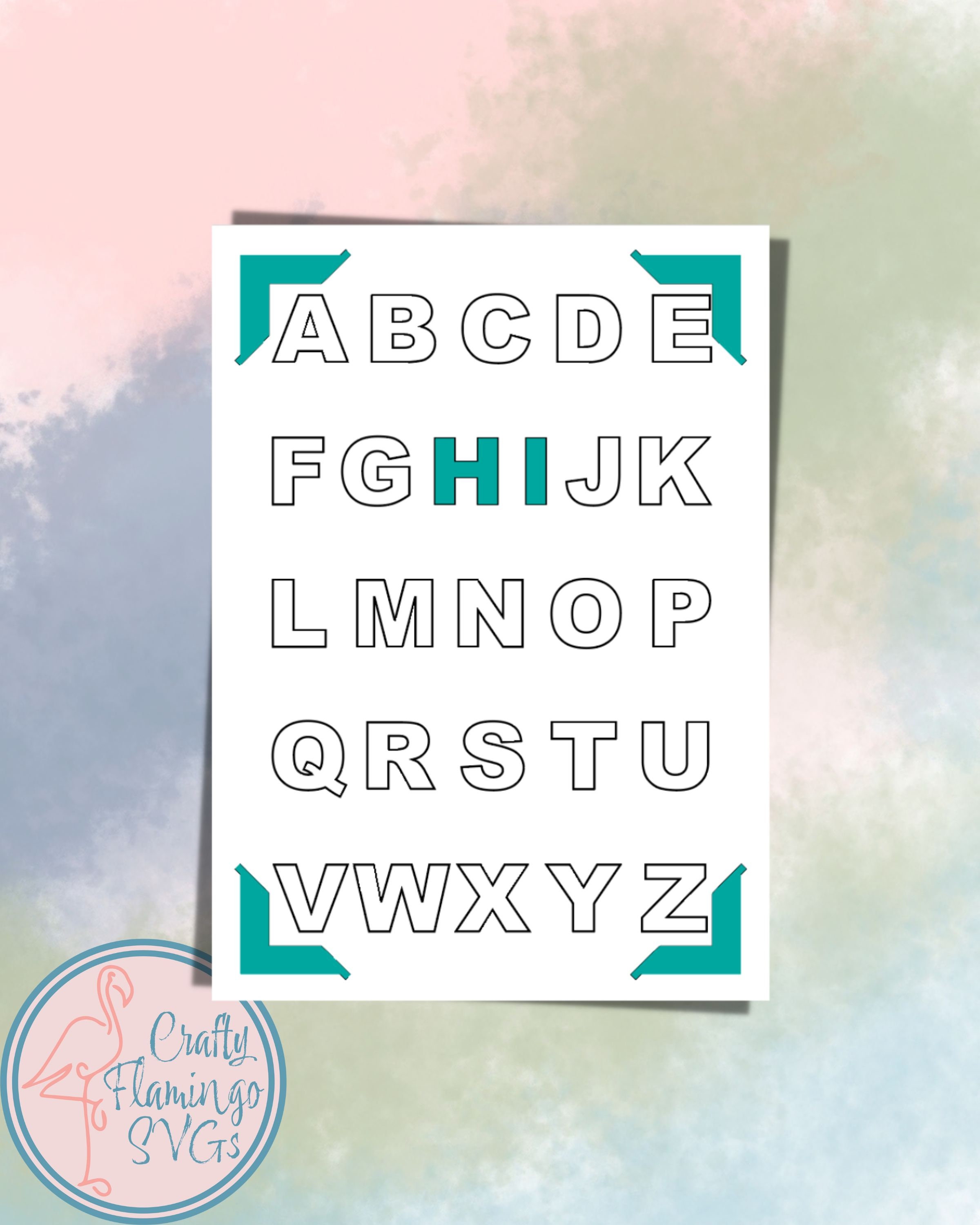 HI Alphabet Card, HI Card Svg, Hello Card Svg, Friendly Greeting Card ...