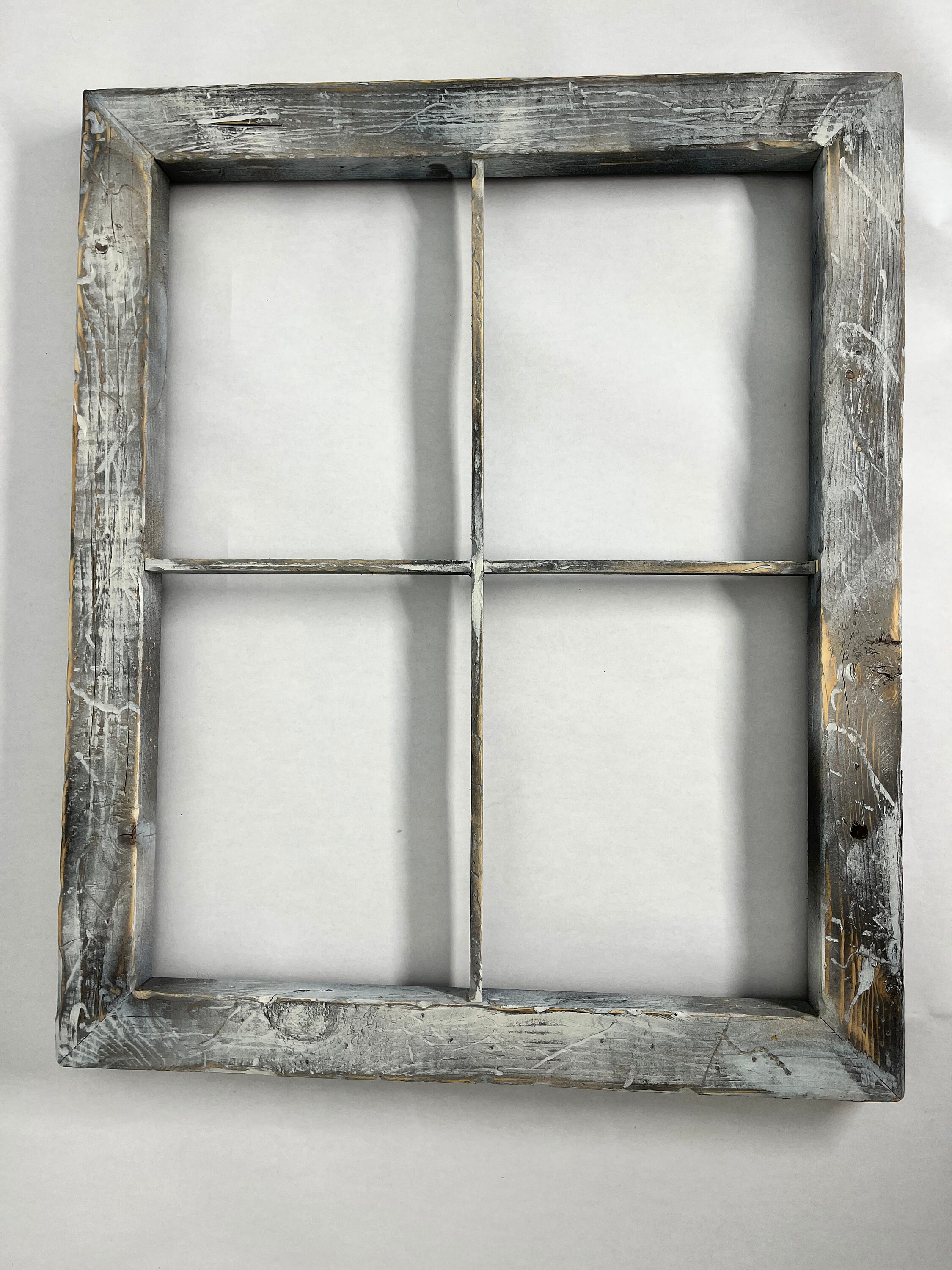 White Distressed Window Pane Picture Frame Featuring Photo of - Etsy