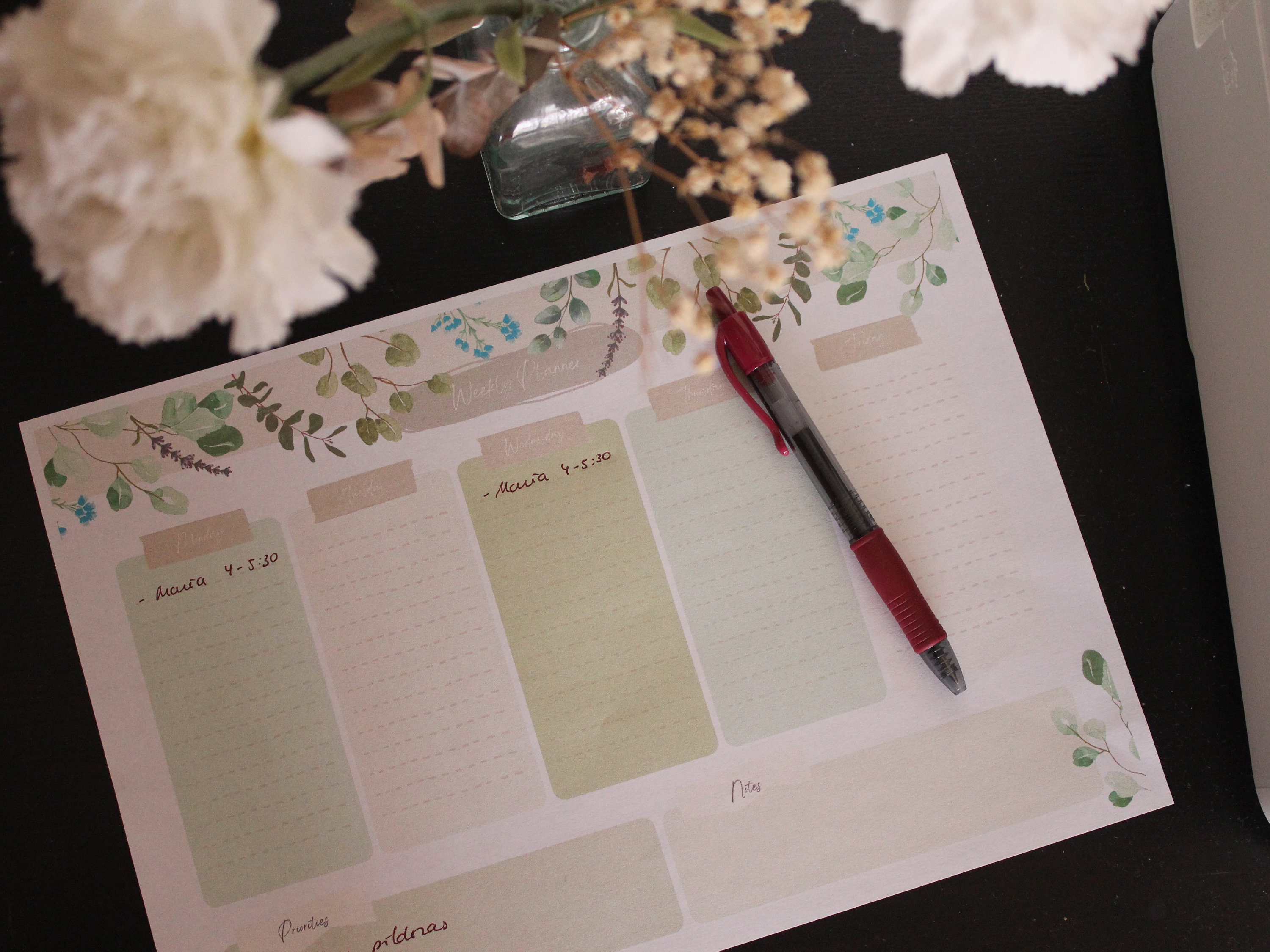 Digital Printable Weekly Planner - Etsy