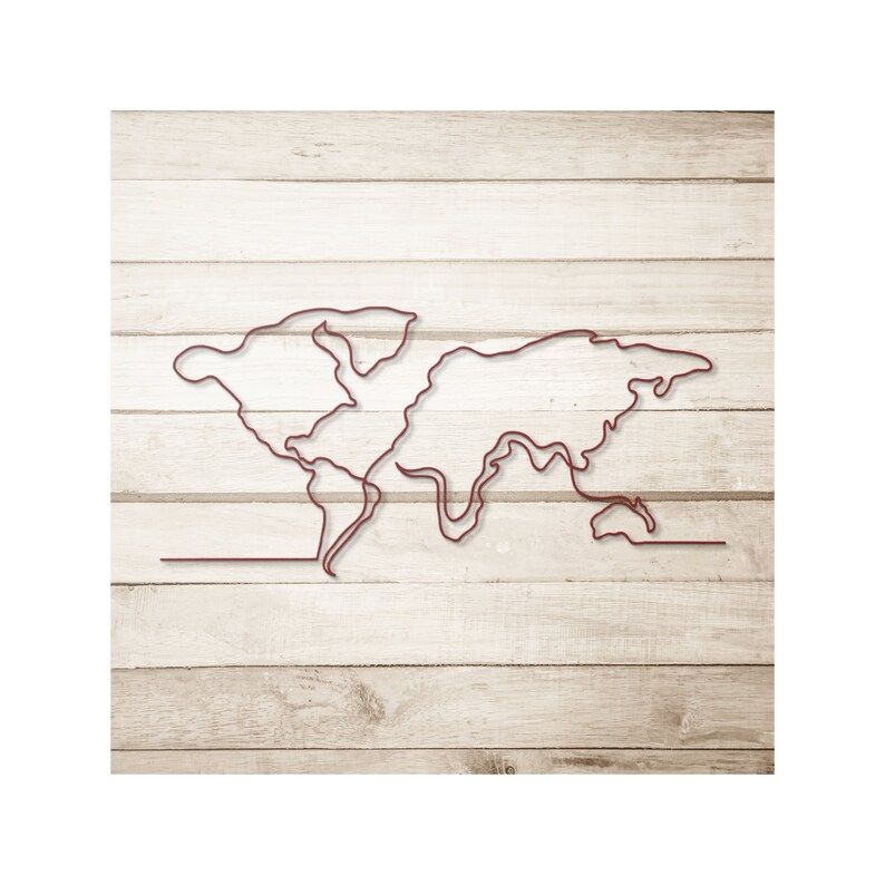 Metal Map Wall Art - Etsy