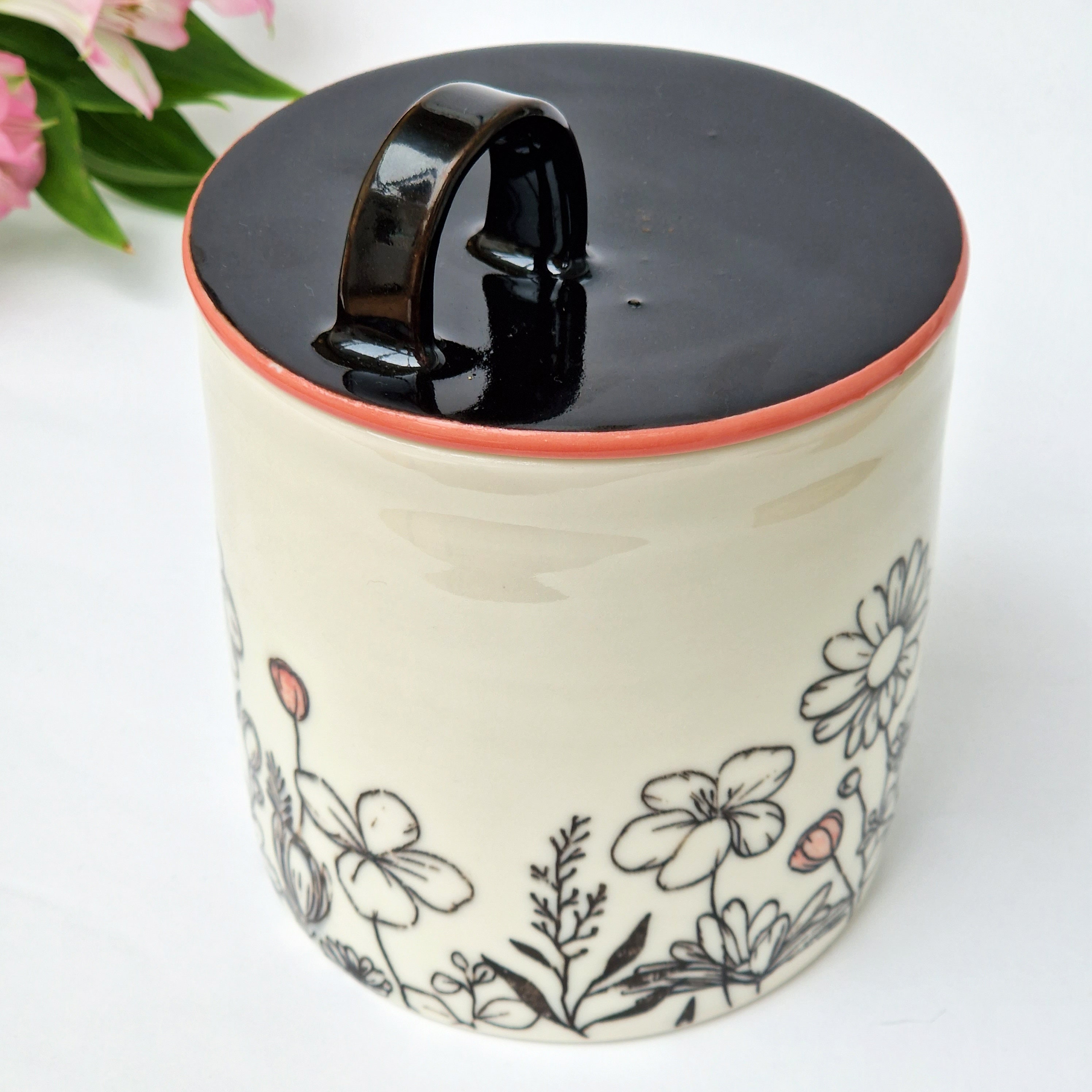 Porcelain Lidded Jar Handmade Ceramic Lidded Container - Etsy