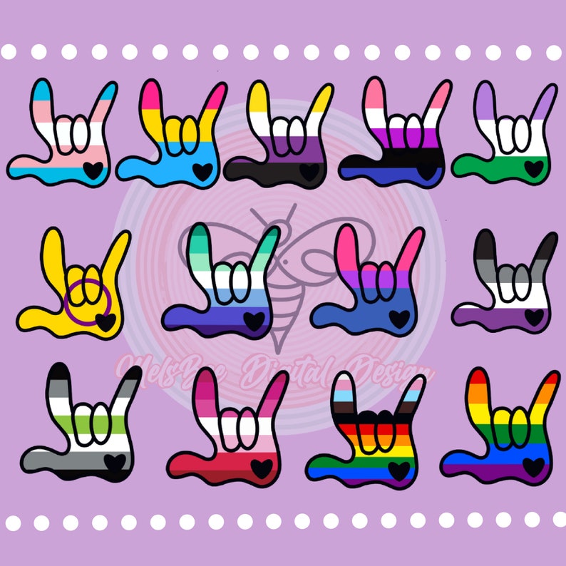 LGBTQ Pride SVG PNG , Digital Files Download, American Sign Language ...