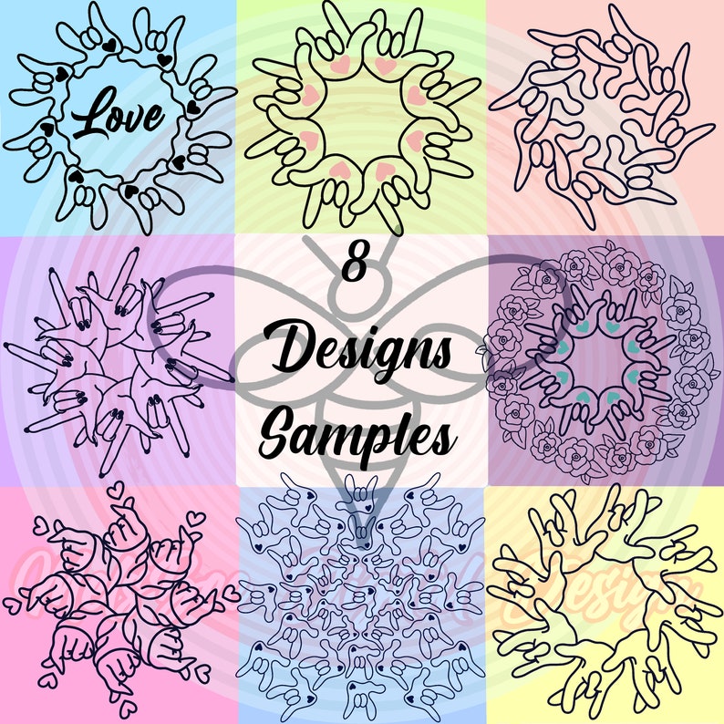 Radical Wreath Sign Language Svg Png Instant Download Digital Files ...