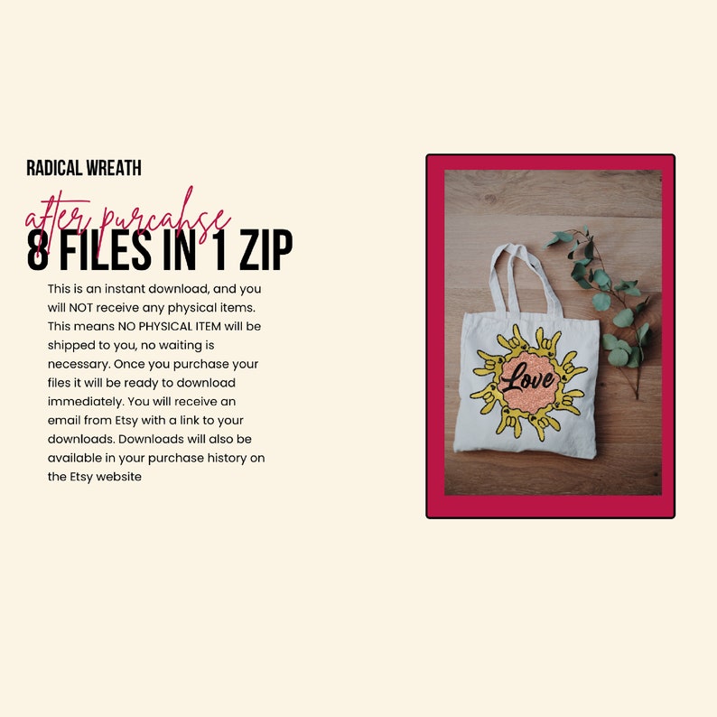 Radical Wreath Sign Language Svg Png Instant Download Digital Files ...