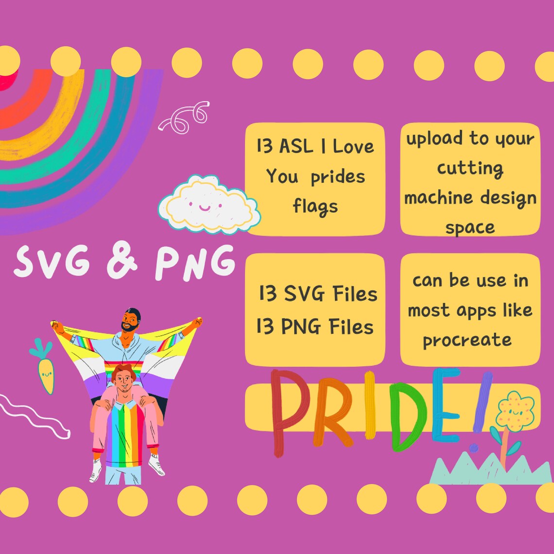 LGBTQ Pride SVG PNG , Digital Files Download, American Sign Language ...