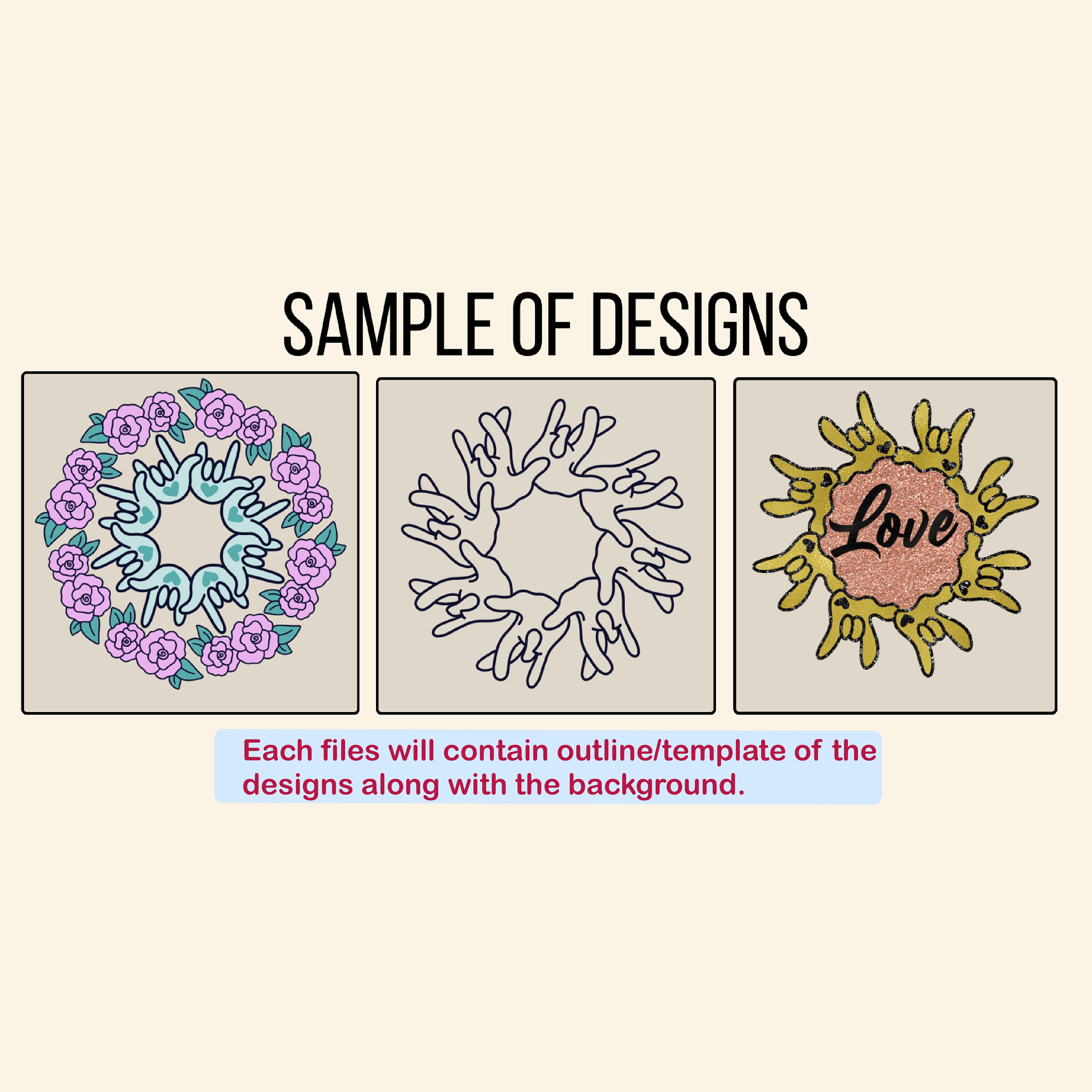 Radical Wreath Sign Language Svg Png Instant Download Digital Files ...