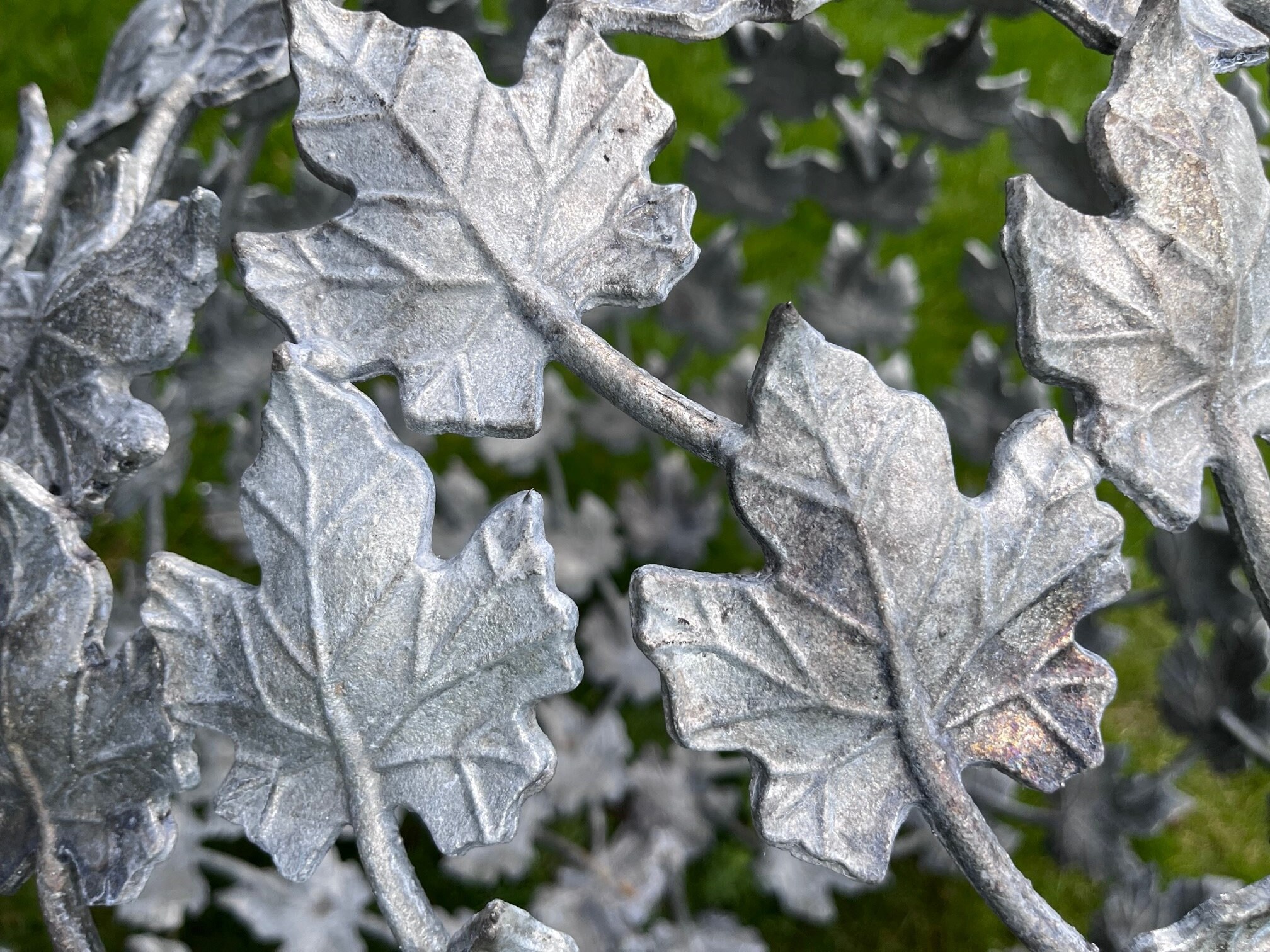 Garden Orb Sculpture Leaf Sphere Artwork Steel Leaves Love Garden Art ...