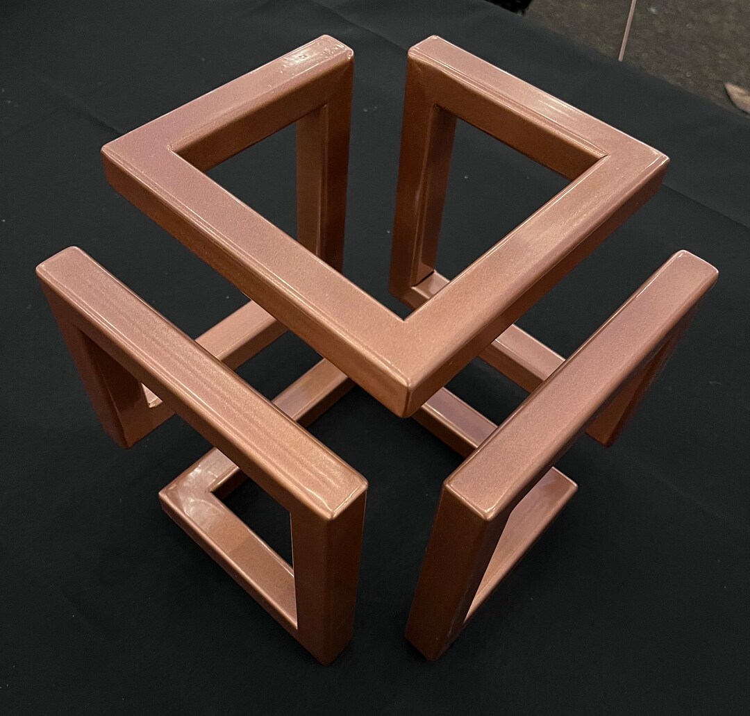 Copper Infinity Cube Steel Ornament Modern Art - Etsy