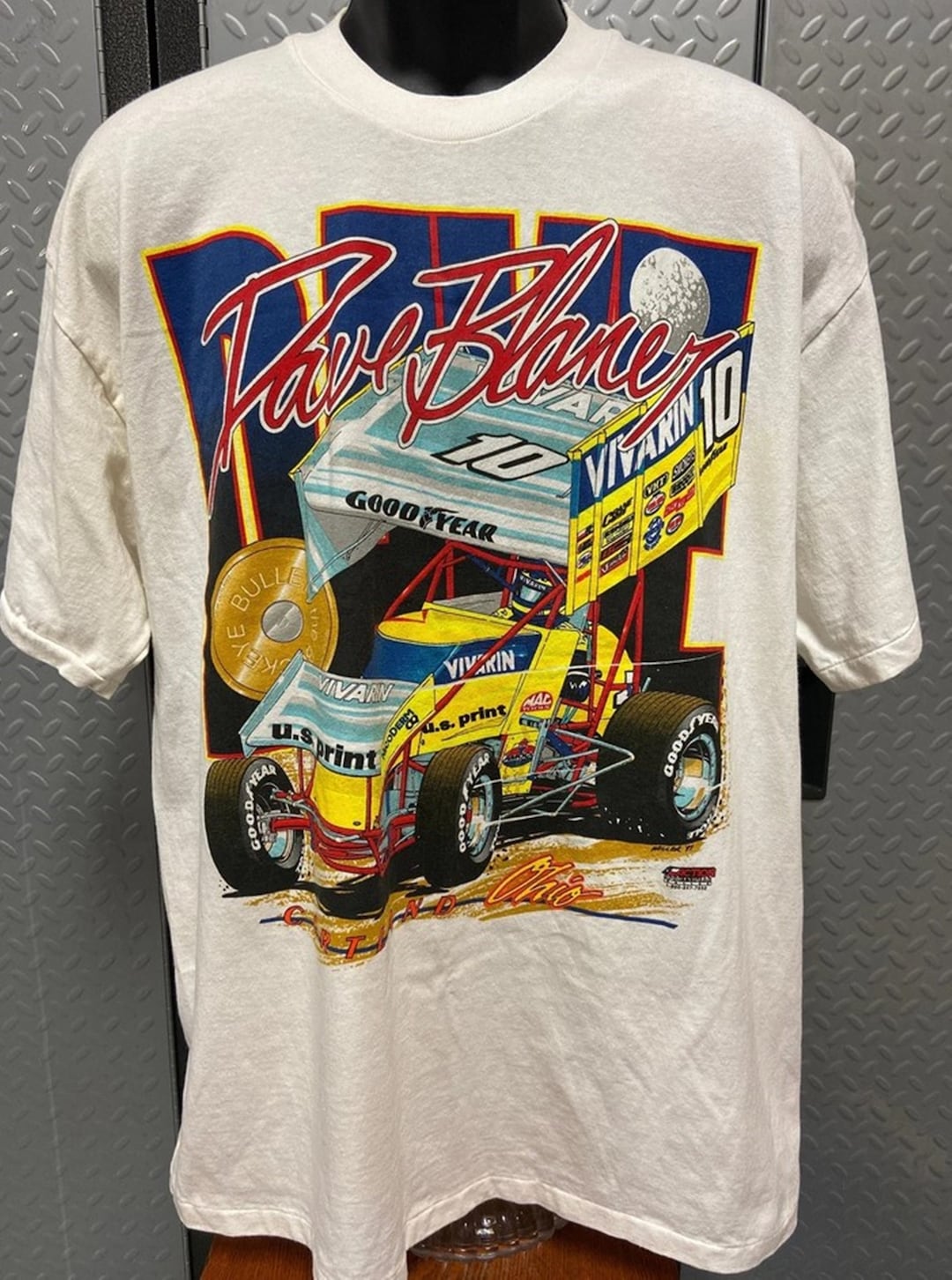 Vintage 90s Dave Blaney Sprint Car T-shirt, Dave Blaney Shirt, Dave ...