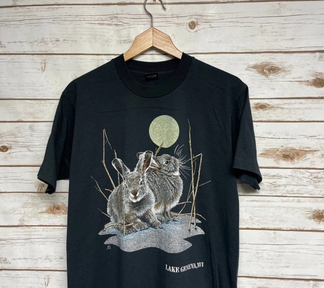 Vintage 80's Single Stitch Rabbits T-shirt, Rabbits Shirt, Single ...