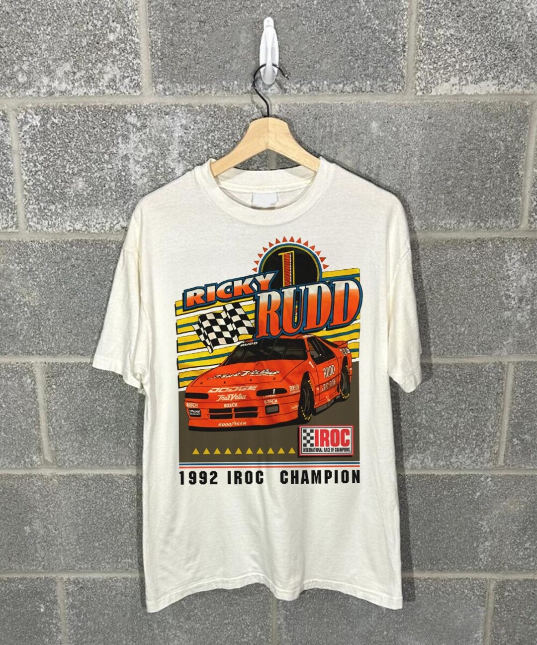 Vintage NASCAR 1992 Ricky Rudd IROC Champion T-shirt, Ricky Rudd Shirt ...