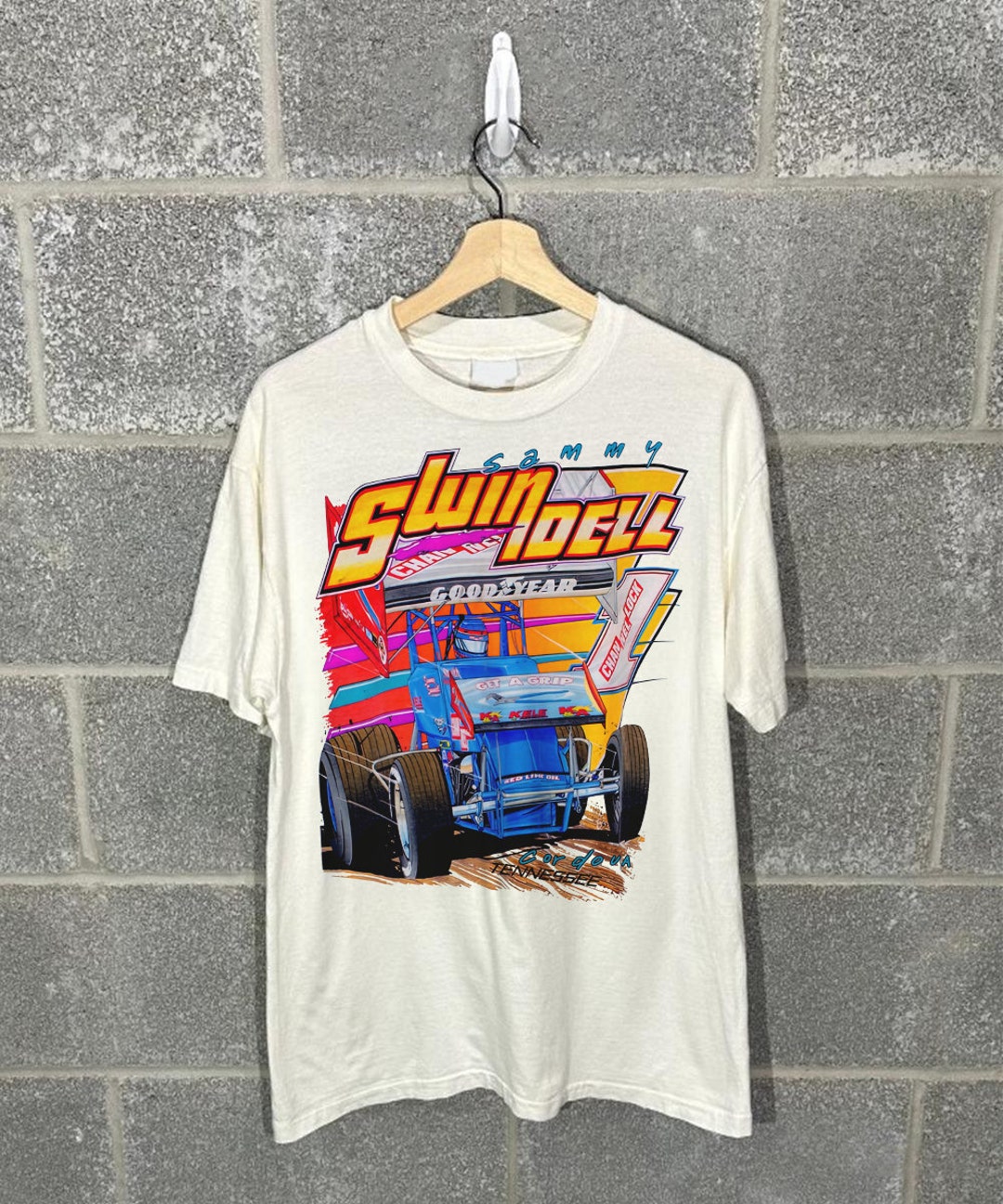 Vintage 90s World of Outlaws Sammy Swindell T-shirt, Sammy Swindell ...